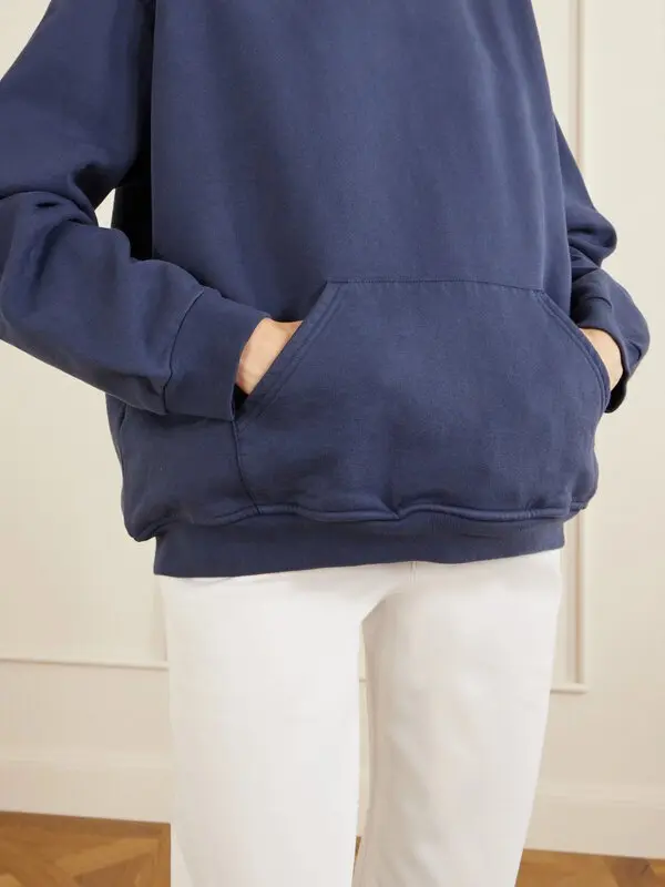 Matteau Organic Cotton Jersey Hoodie - Blue