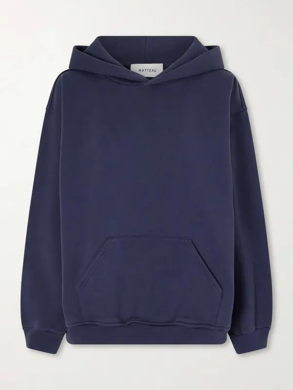 Matteau Organic Cotton Jersey Hoodie - Navy