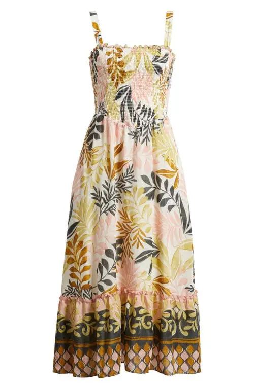 Julia Jordan Smocked Sleeveless Maxi Dress