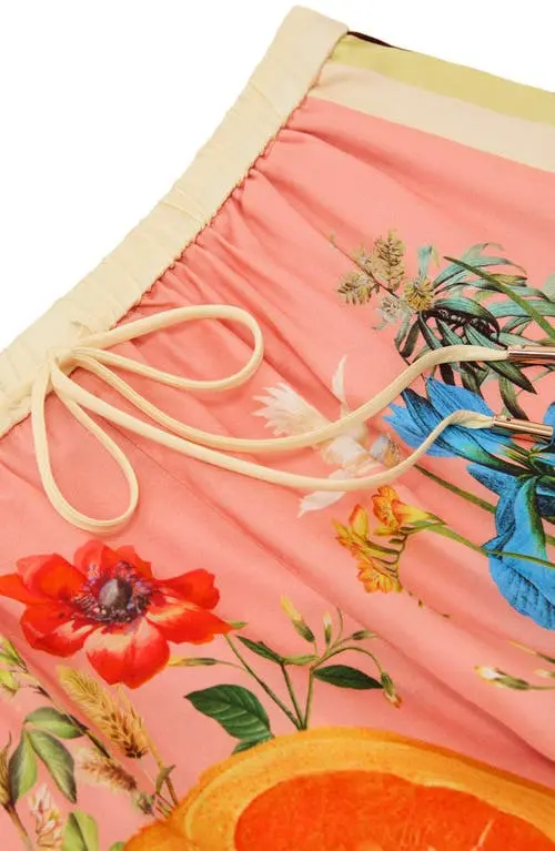 REISS Milos Print Tie Waist Shorts