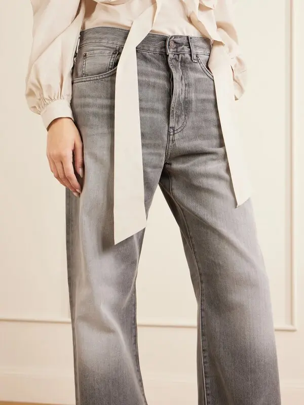 Acne Studios Mid-rise Wide-leg Jeans - Gray