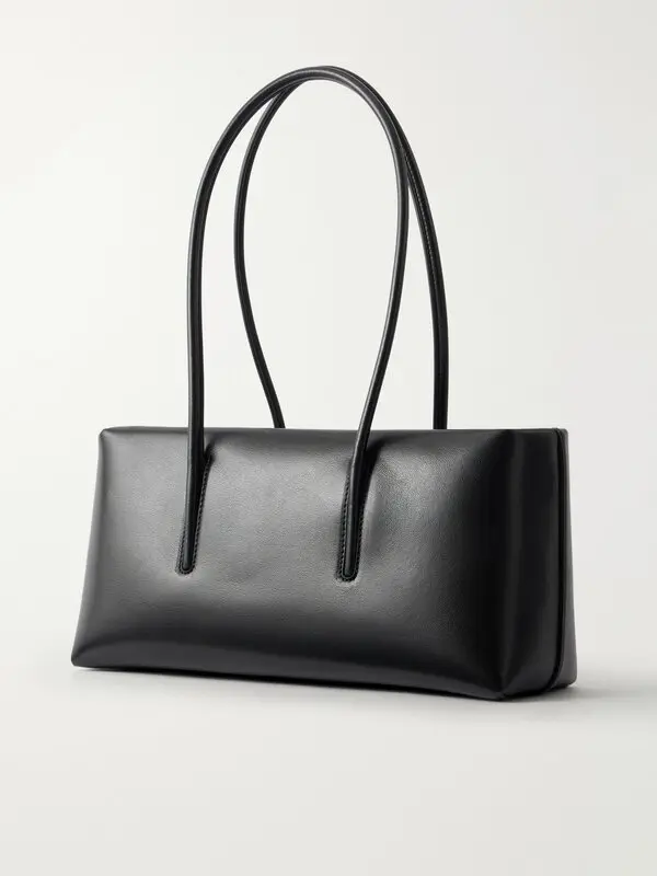 DEMELLIER The Stockholm Full Grain Leather Shoulder Bag - Black