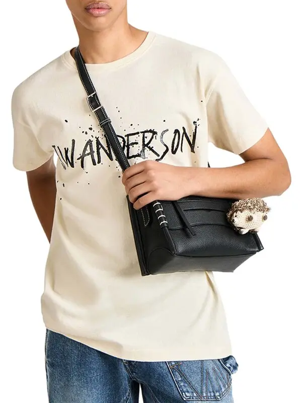 JW Anderson J.w.anderson Circular T-shirt In Ecru Jersey - Cream