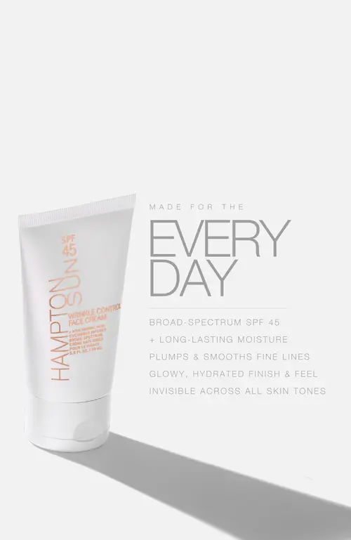 HAMPTON SUN Spf 45 Wrinkle Control Face Cream 2 Oz