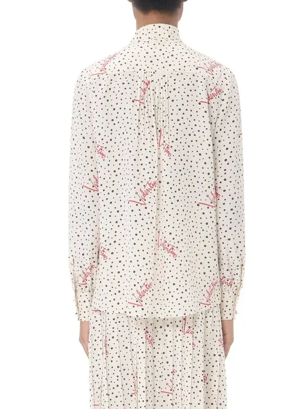 Valentino Garavani Silk Crepe De Chine Polka Dot Shirt - Multicolor