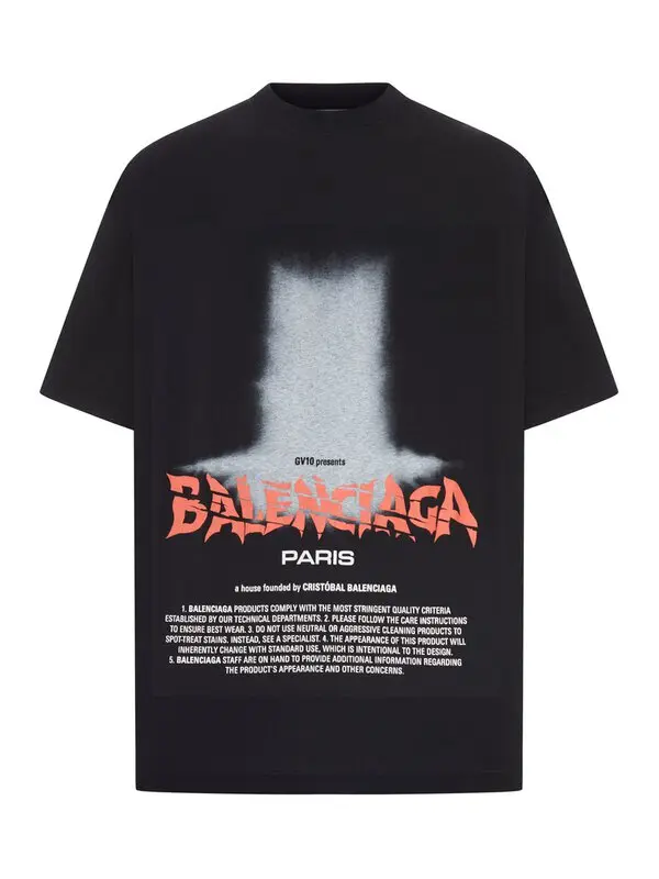 Balenciaga Oversized The Door T-shirt In Dry Jersey - Black