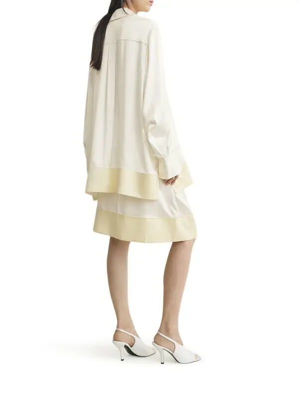 TOTEME Fluid Tuxedo Shirt In Viscose - White