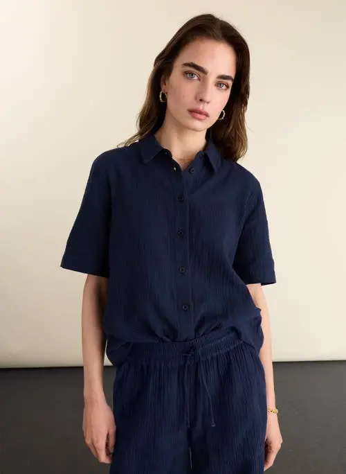BAUKJEN Mahalia Relaxed Cheesecloth Shirt