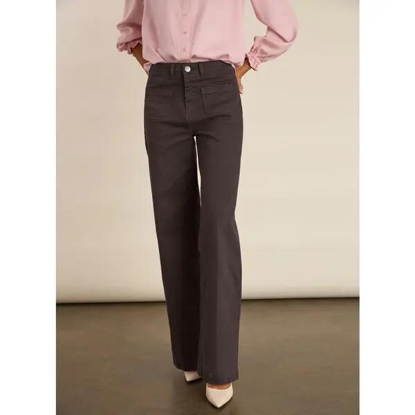 Baukjen Robyn Wide-leg Stretch Jeans - Dark Chocolate