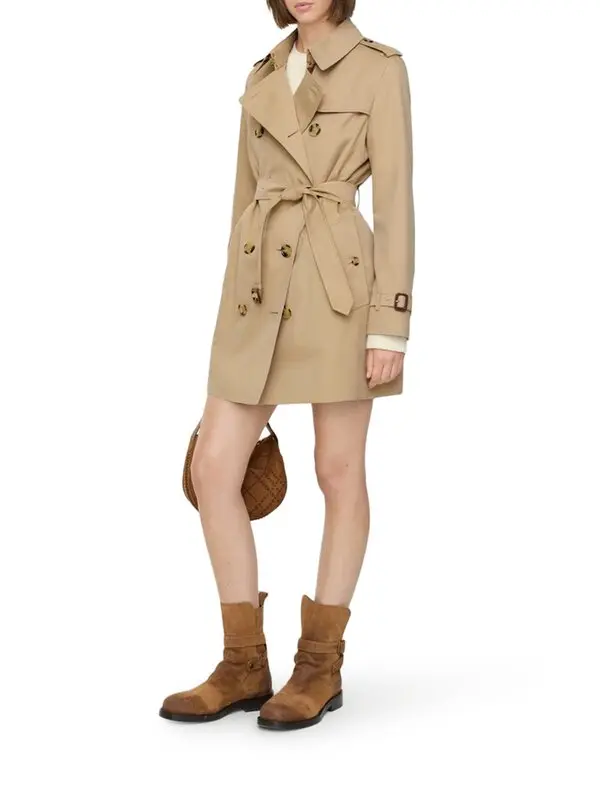 Burberry Heritage Kensington Short Trench Coat - Multicolor
