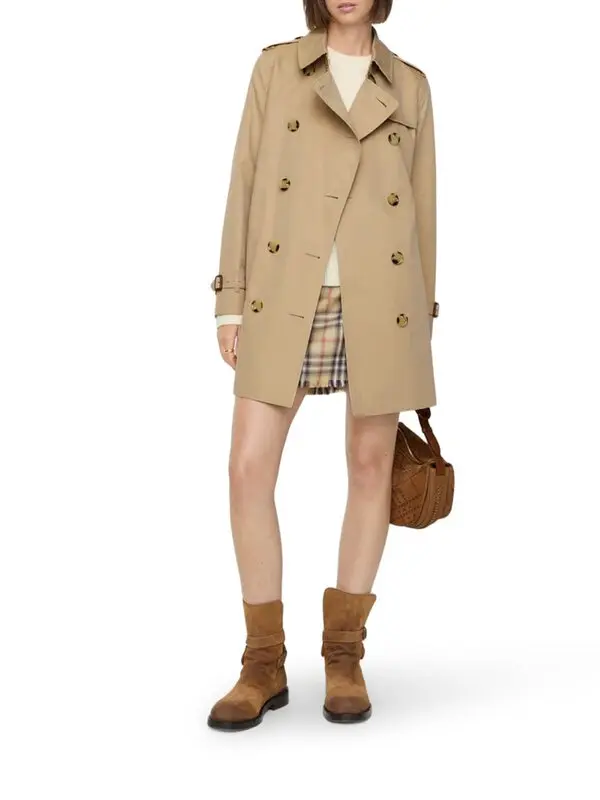 Burberry Heritage Kensington Short Trench Coat - Multicolor