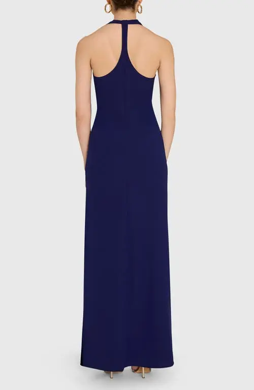 Amanda Uprichard Sonya Asymmetric Drape Sleeveless Gown