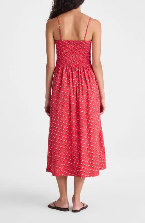 Madewell Peyton Midi Sundress In Geometric Floral Print
