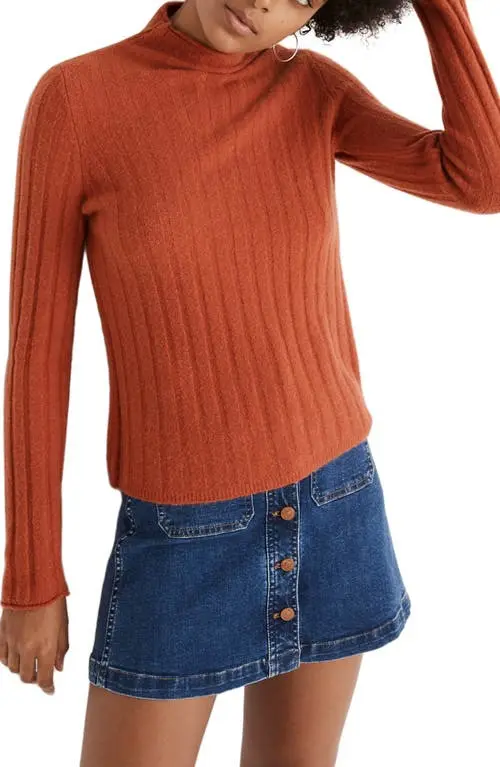 Madewell Evercrest Turtleneck Sweater - Russet