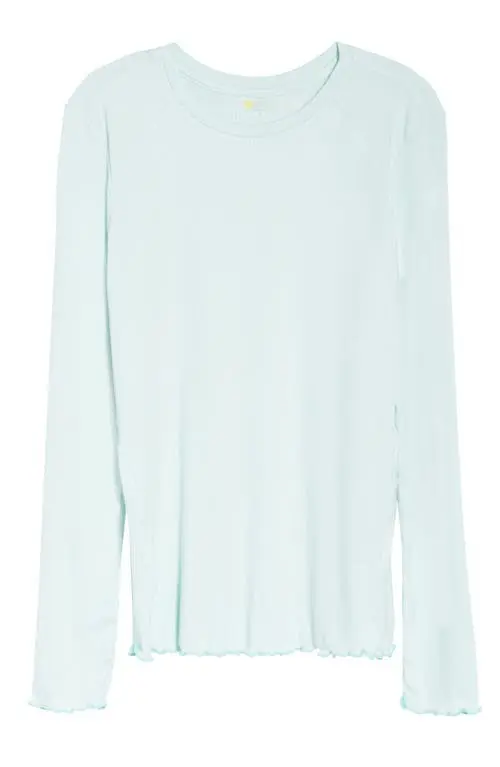 Zella Lettuce Edge Long Sleeve Rib T-shirt