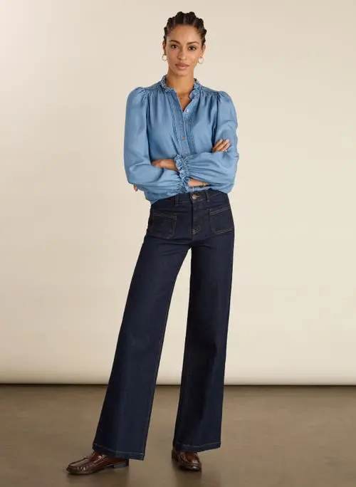 BAUKJEN Zoe Frill Neck Blouse