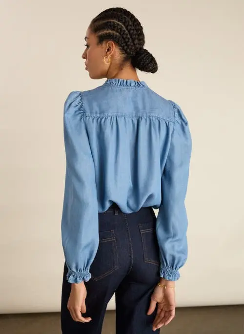 BAUKJEN Zoe Frill Neck Blouse