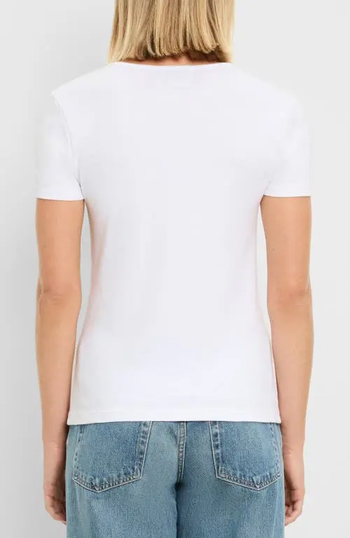 Michael Stars Haley Fine Bonded Cotton T-shirt - White