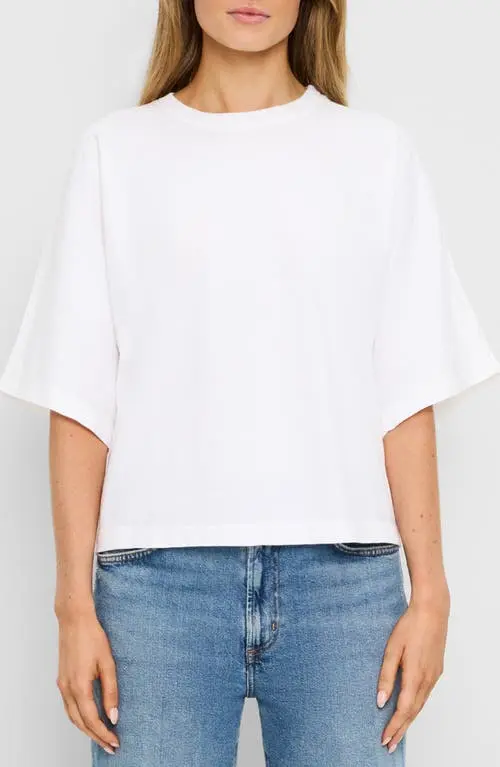 Michael Stars Callista Cape Sleeve Supima® Cotton T-shirt - White