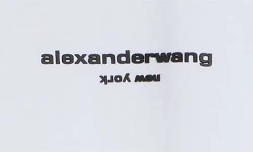 Alexander Wang Shrunken Cotton Logo T-shirt