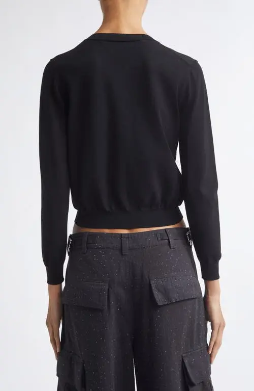 Alexander Wang Hotfix Logo Shrunken Cardigan