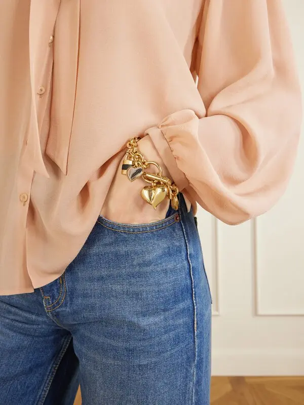 Chloé Logo-detailed Charm Bracelet - Gold