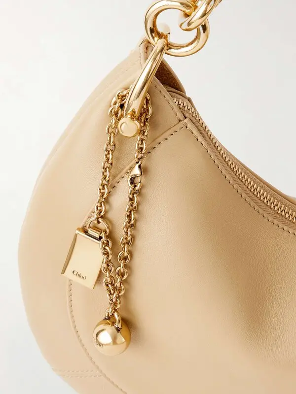 Chloé Banana Leather Shoulder Bag - Beige