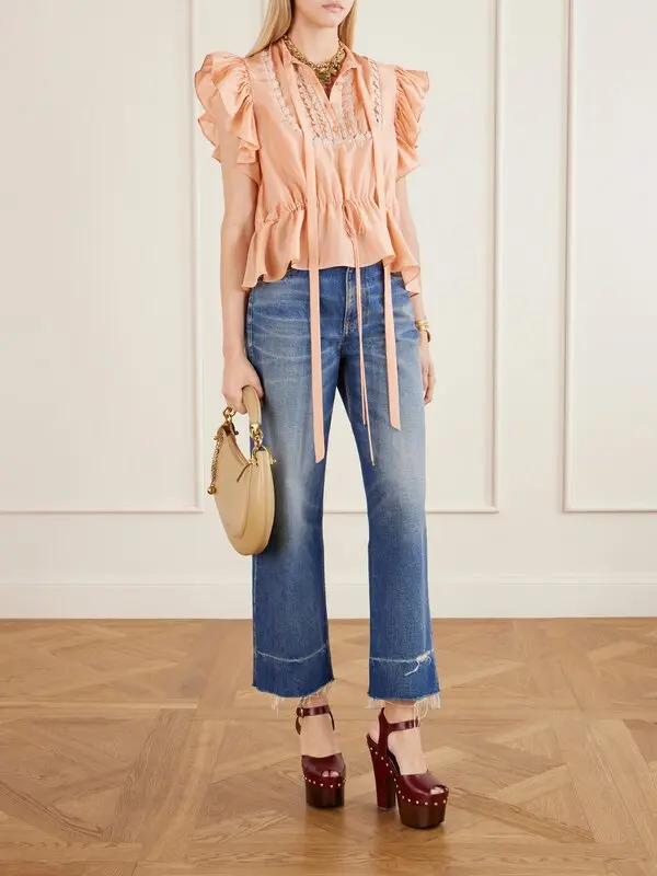 Chloé Banana Leather Shoulder Bag - Neutrals
