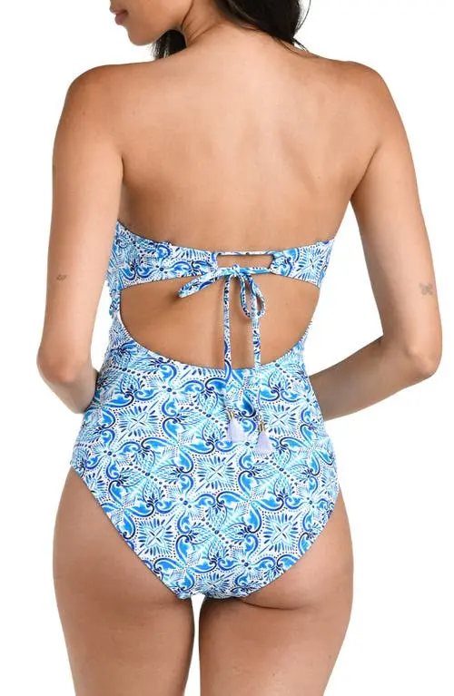 La Blanca Costa Azul Bandeau One-piece Swimsuit