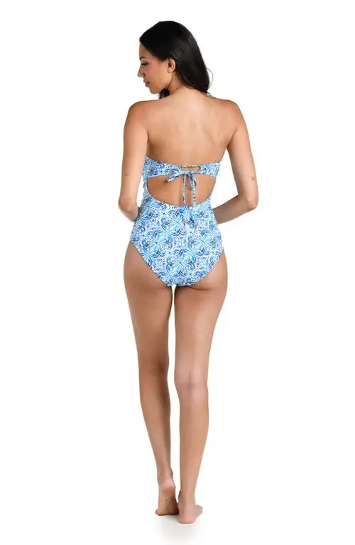 La Blanca Costa Azul Bandeau One-piece Swimsuit