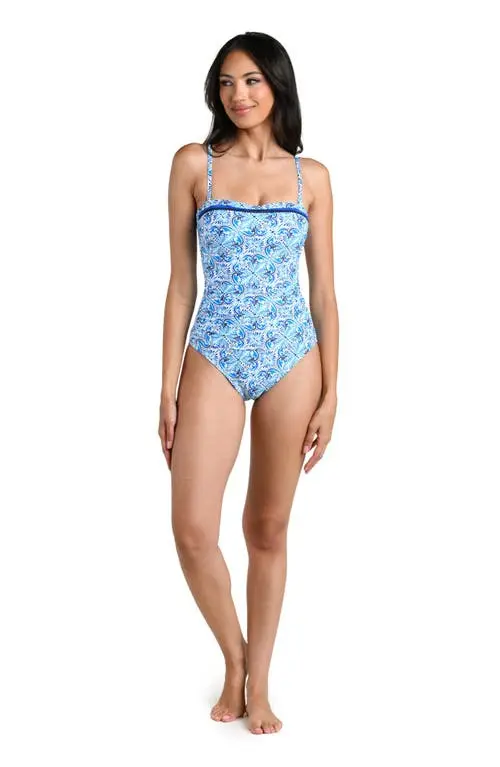 La Blanca Costa Azul Bandeau One-piece Swimsuit
