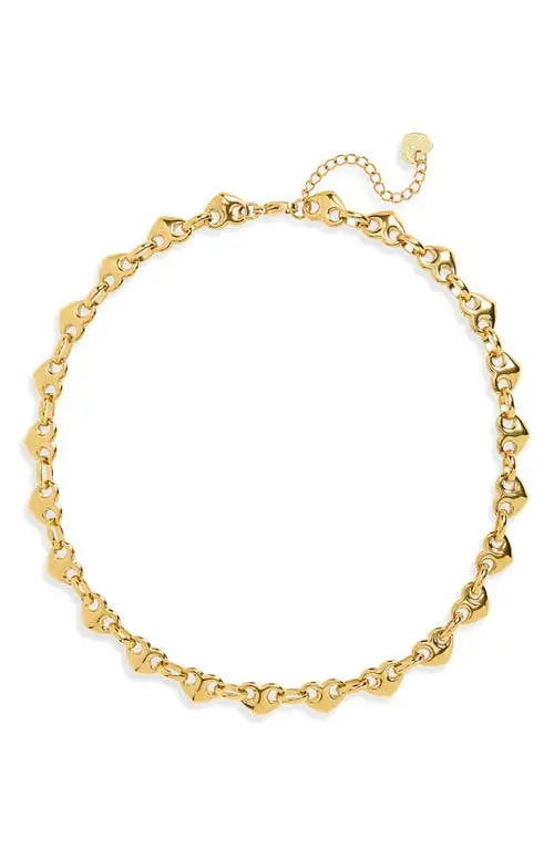 BRACHA Hartley Heart Puff Mariner Necklace - Gold