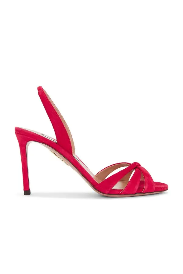 AQUAZZURA Tati 85 Sandal In Red - Rouge