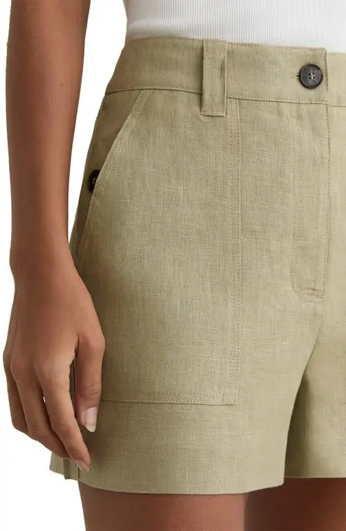 REISS Ashby Linen Shorts