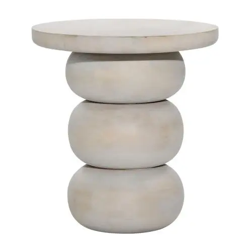 DOVETAIL FURNITURE Doretta Mango Wood Side Table