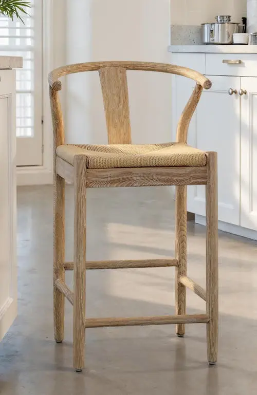 DOVETAIL FURNITURE Rami Danish Cord Counter Stool