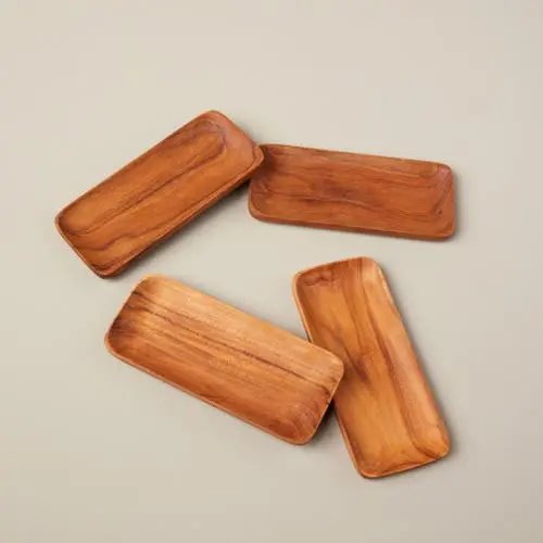 BE HOME Teak Traysset Of 4