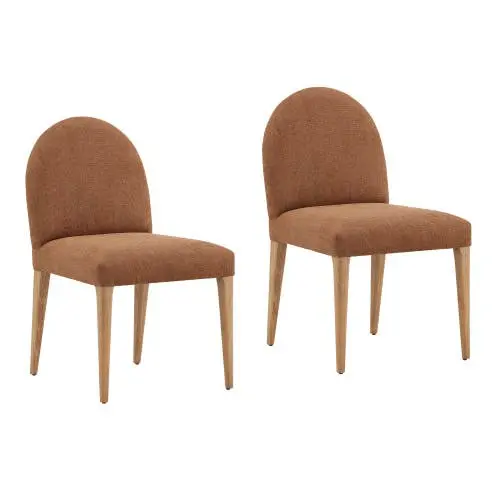 DOVETAIL FURNITURE Marcell Dining Chairset Of 2 - Brown