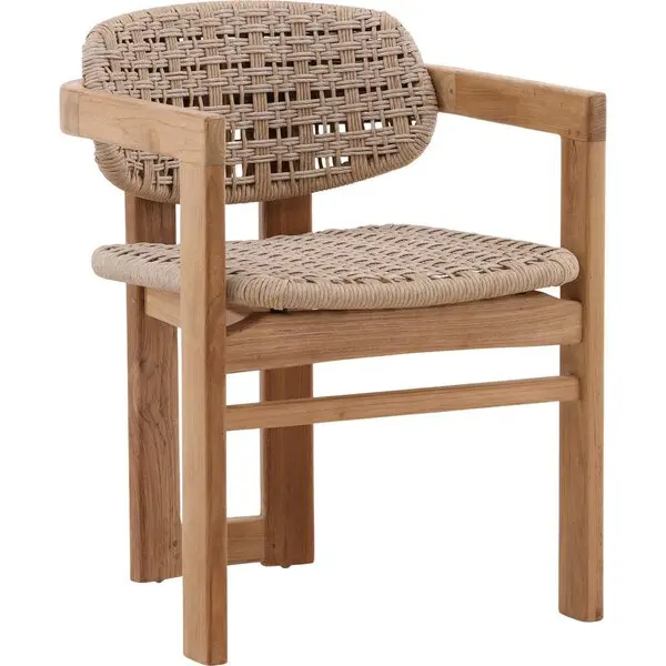 DOVETAIL FURNITURE Jessamine Outdoor Dining Chair - Natural