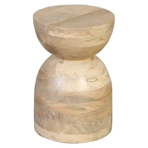 DOVETAIL FURNITURE Levanto Mango Wood Side Table