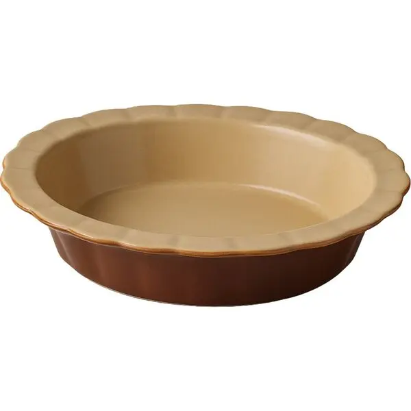BE HOME Vintage French Stoneware Oval Pie Dish