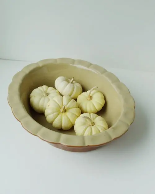 BE HOME Vintage French Stoneware Oval Pie Dish
