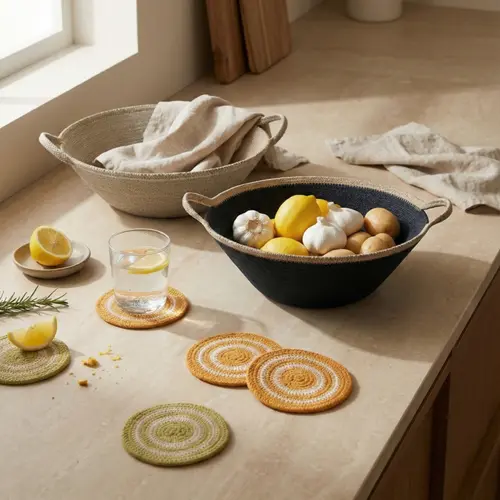 BE HOME Hydra Woven Seagrass Oversize Bowl With Handles