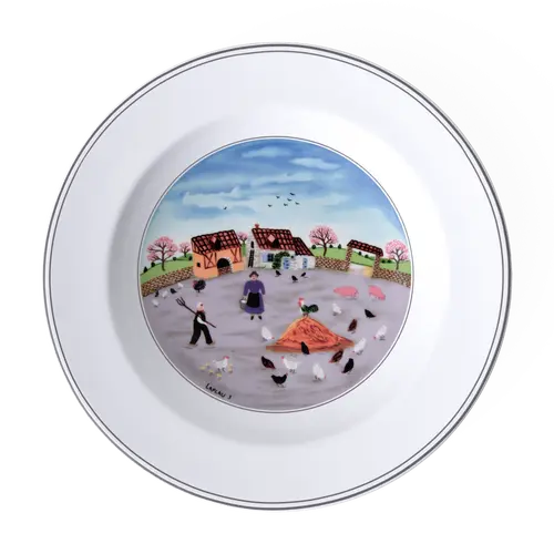 VILLEROY & BOCH Design Naif Rim Soup #3 Country Yard - None