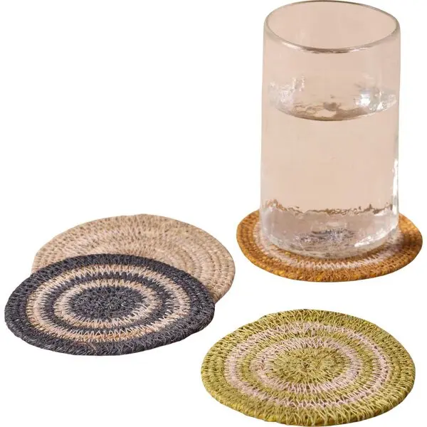 BE HOME Hydra Woven Seagrass Coasterset Of 4