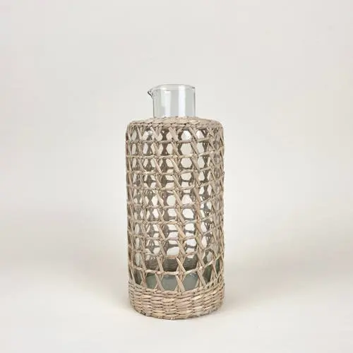 BE HOME Seagrass Cage Carafe