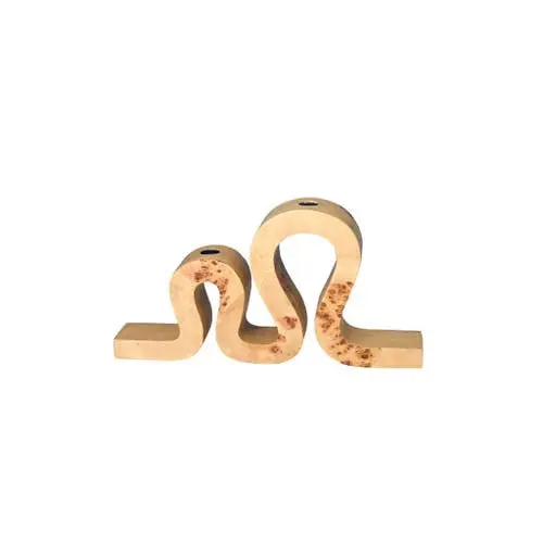 BE HOME Uma Burl Wood Candle Holder