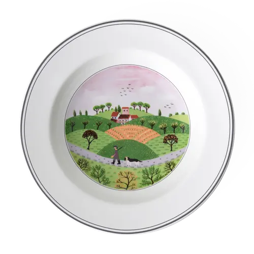 VILLEROY & BOCH Design Naif Rim Soup #6 Hunter & Dog