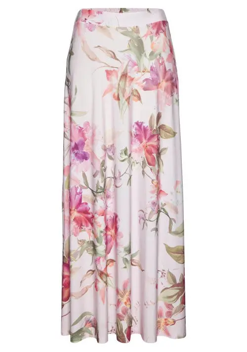 LASCANA Floral Print Maxi Skirt