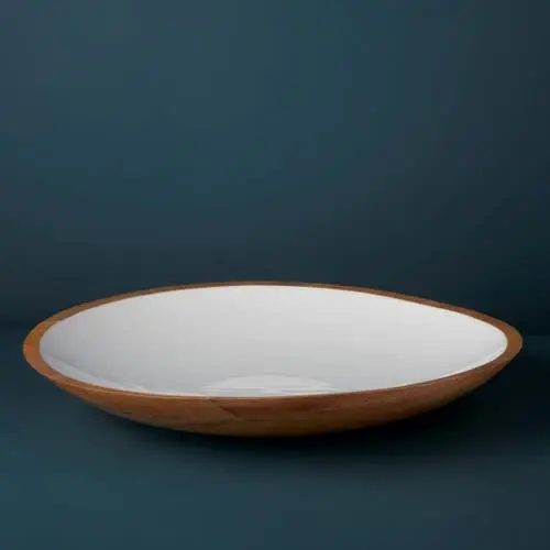 BE HOME Madras Oversized Shallow Bowl